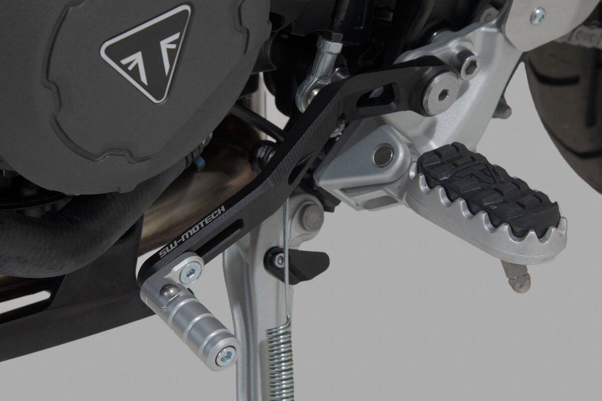 SW-Motech Gear lever Aluminum. Black/silver. Steplessly adjustable ...